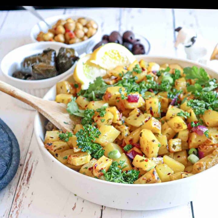 Middle Eastern Potatoes (Roasted and Spicy!) | Sinful Kitchen