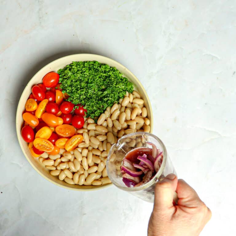 Turkish White Bean Salad (Piyaz) Recipe | Sinful Kitchen