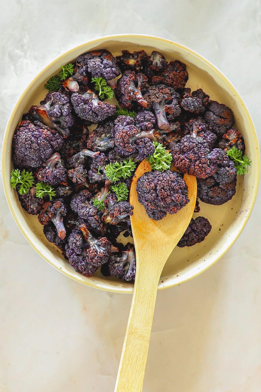 Roasted Purple Cauliflower | Sinful Kitchen