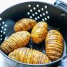 Crispy Air Fryer Hassleback Potatoes | Sinful Kitchen