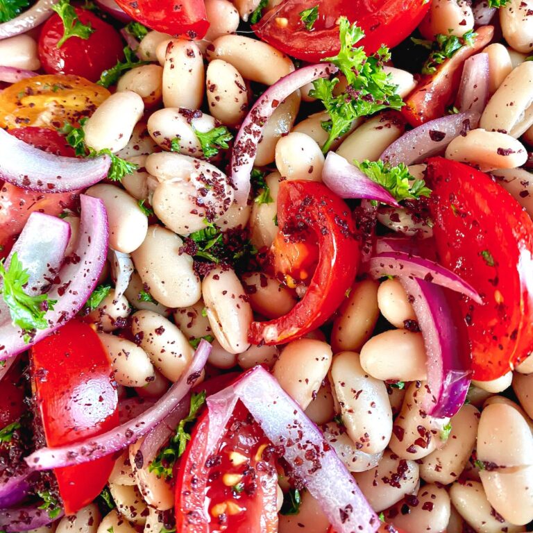 Turkish White Bean Salad (Piyaz) Recipe | Sinful Kitchen