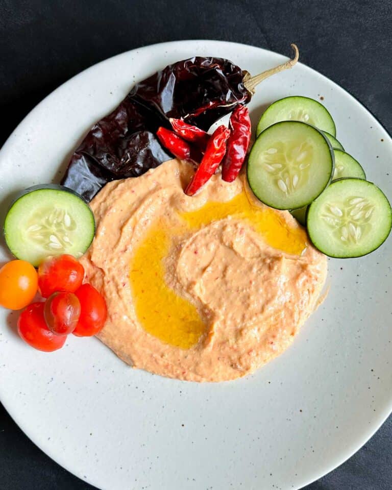Moroccan Harissa Hummus | Sinful Kitchen