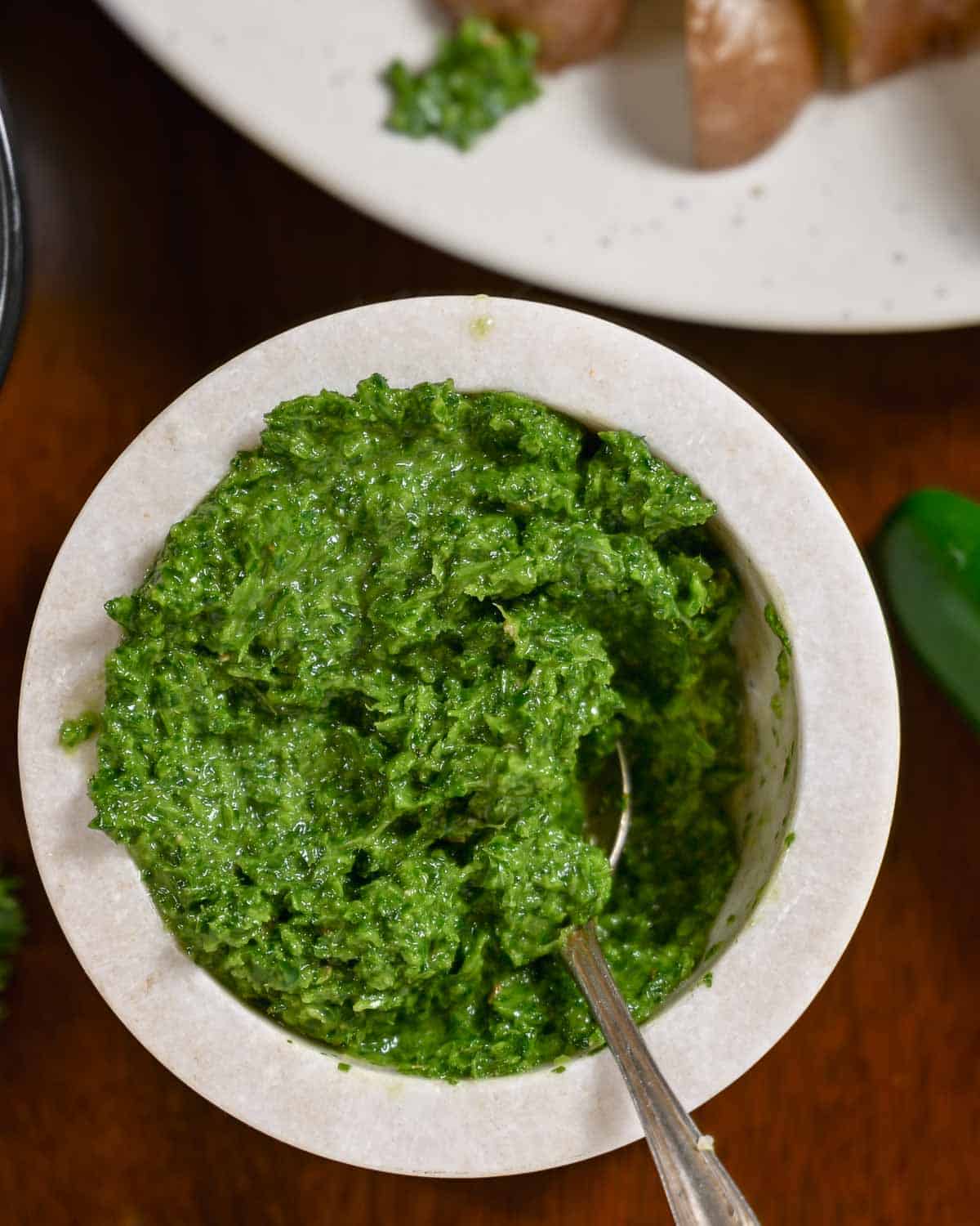 Authentic Yemeni Zhug (Skhug) Hot Sauce | Sinful Kitchen