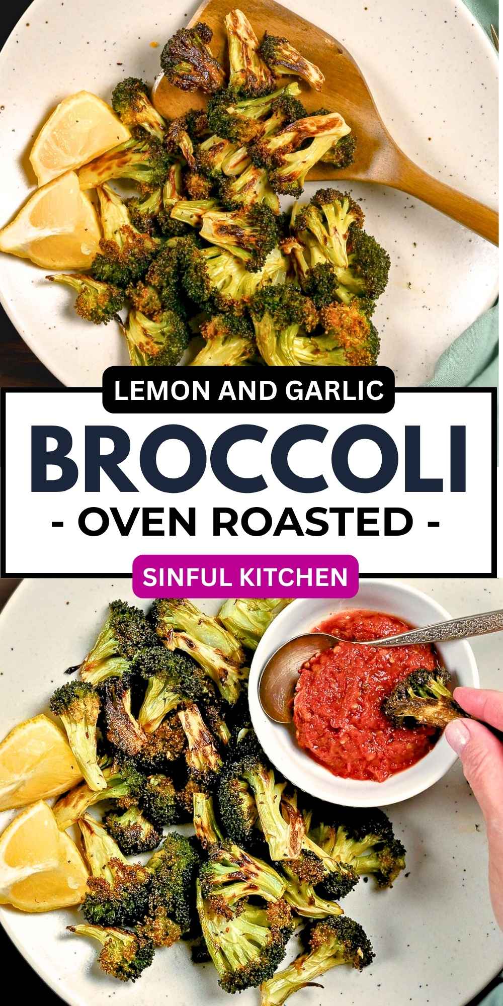 Mediterranean Lemon Garlic Broccoli | Sinful Kitchen