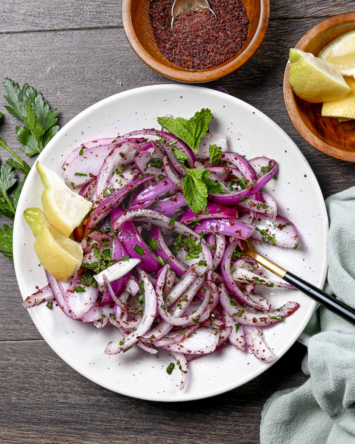 Sumac Onions (Turkish Red Onion Salad) | Sinful Kitchen